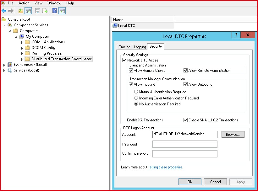 Framework Enable Distributed Transactions Coordinator